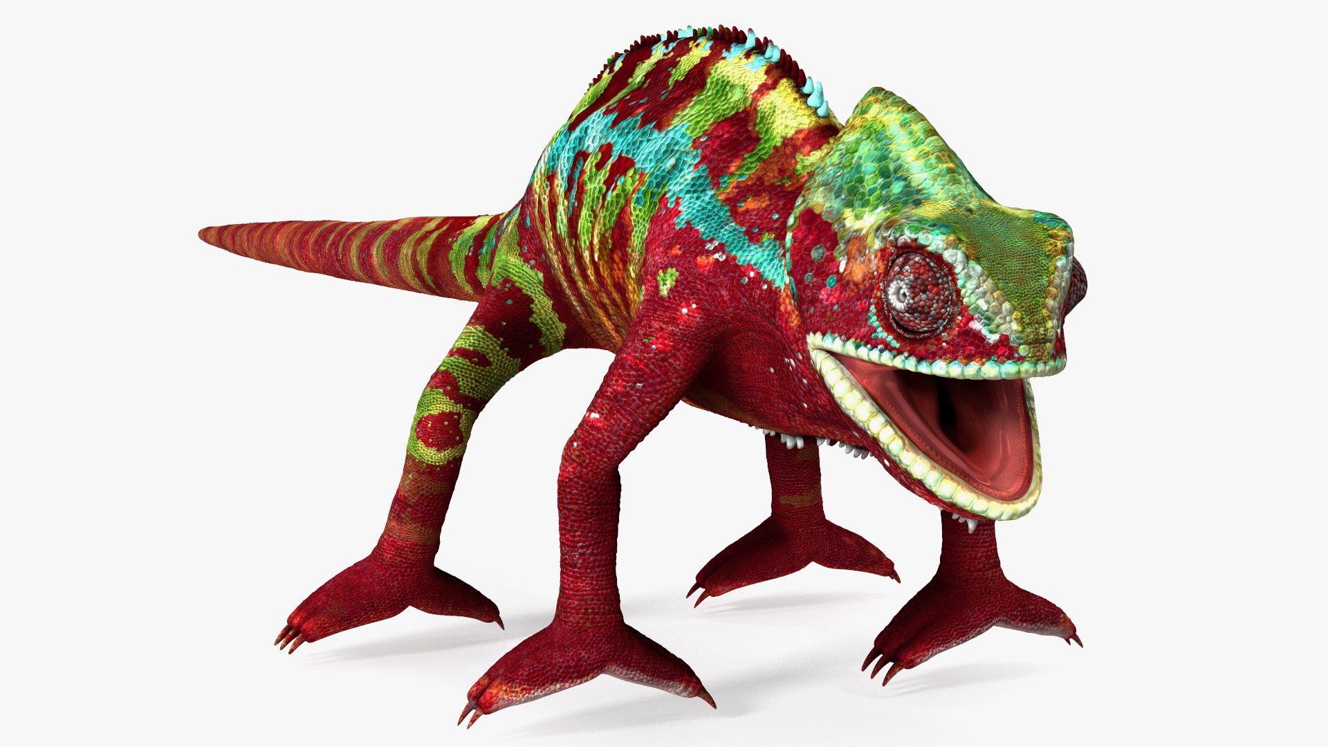 3D Chameleon Red Rigged - TurboSquid 2062984