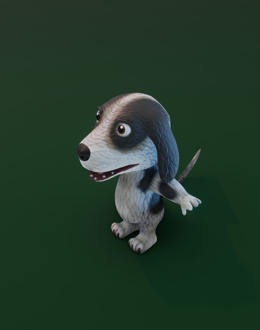 3D Cartoon Hound Dog Animated 3D Model - TurboSquid 1833249