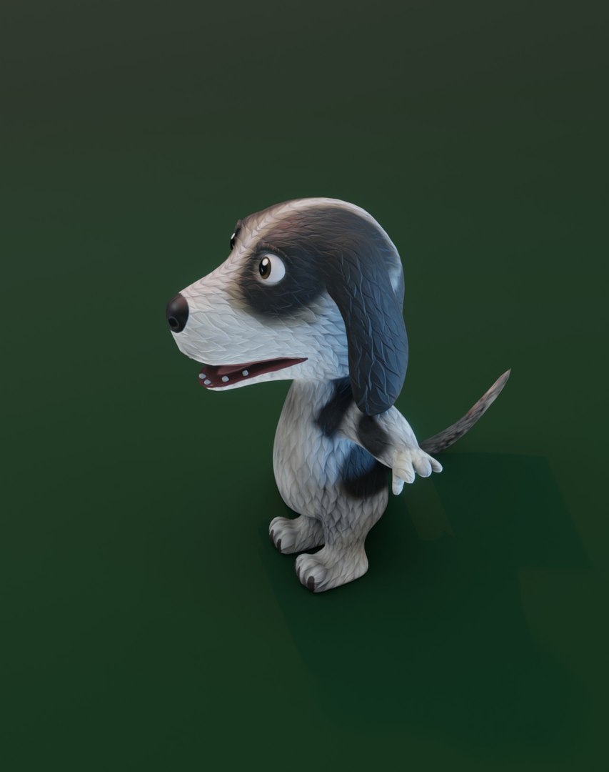 3D Cartoon Hound Dog Animated 3D Model - TurboSquid 1833249