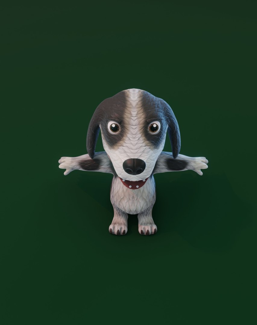 3D Cartoon Hound Dog Animated 3D Model - TurboSquid 1833249