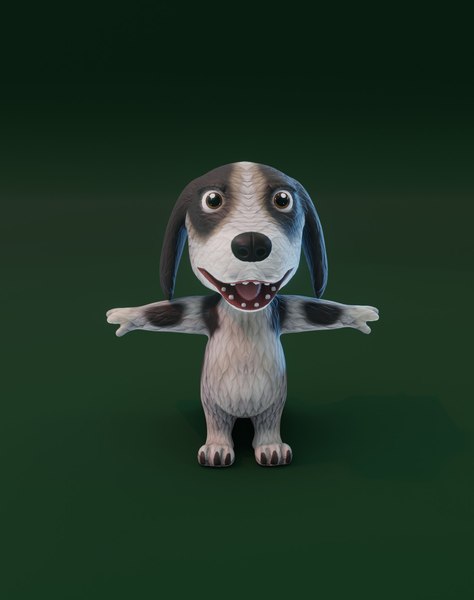 3D Cartoon Hound Dog Animated 3D Model - TurboSquid 1833249