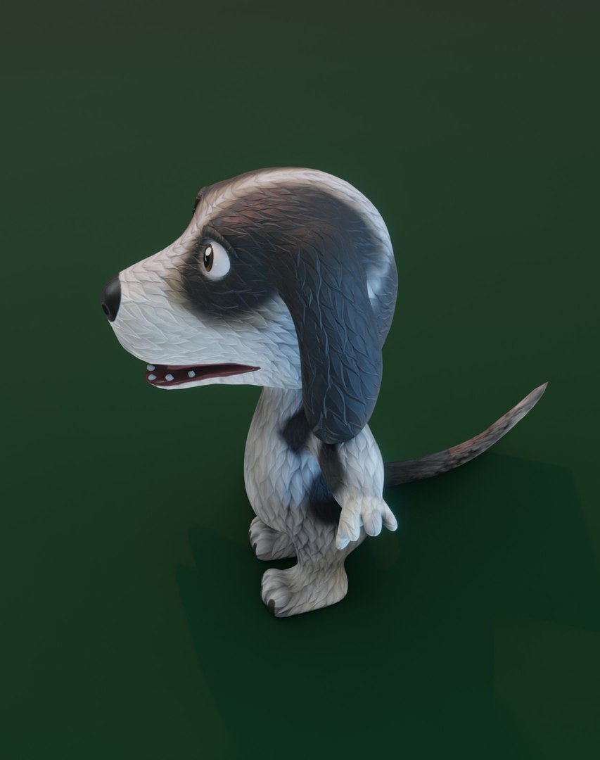 3D Cartoon Hound Dog Animated 3D Model - TurboSquid 1833249