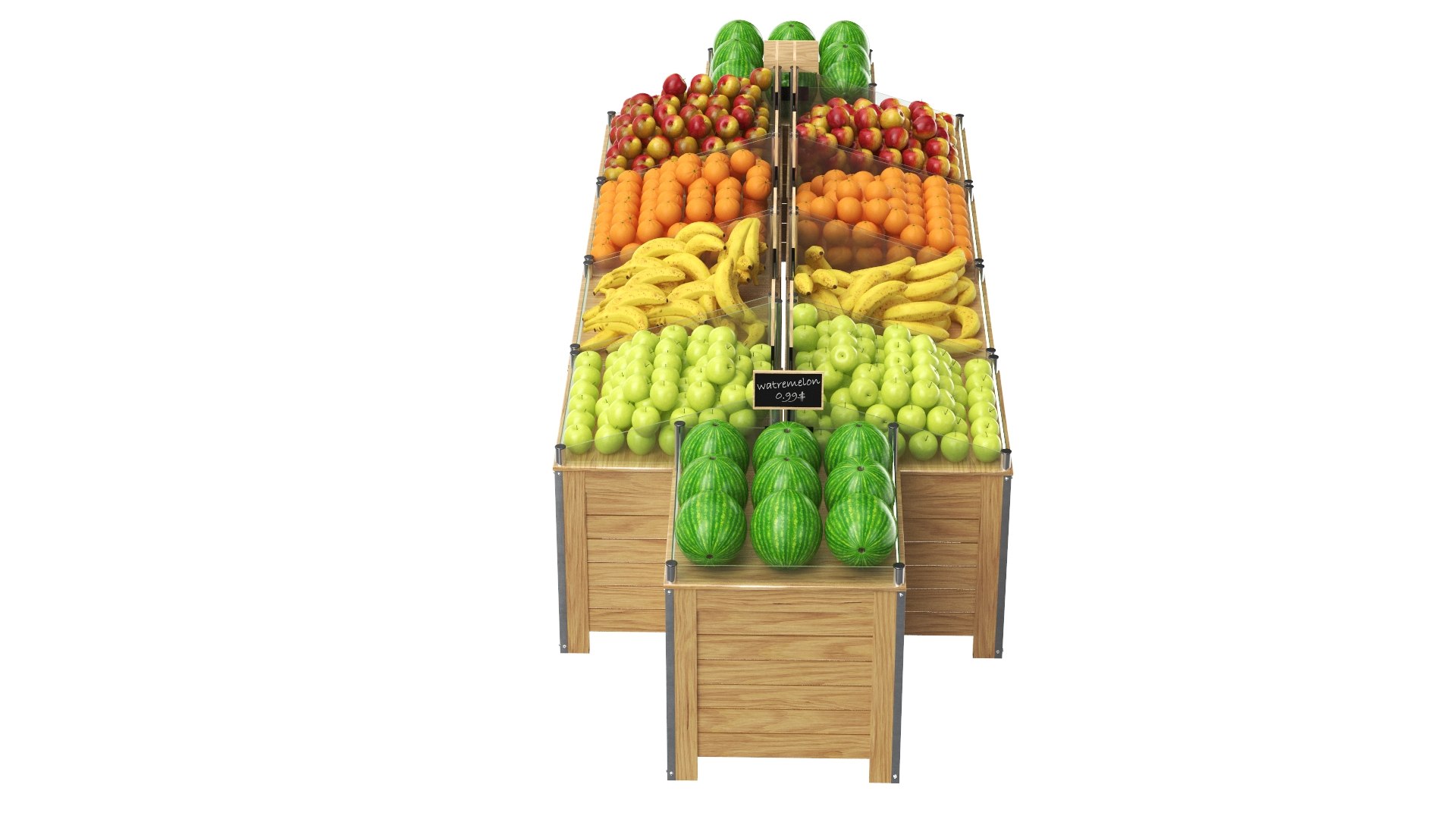Supermarket Displays With Goods 3D model - TurboSquid 1883684