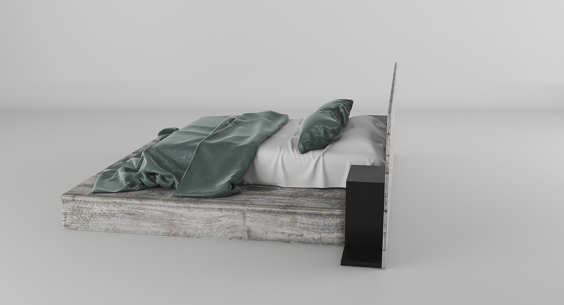 Wood bed model - TurboSquid 1390588