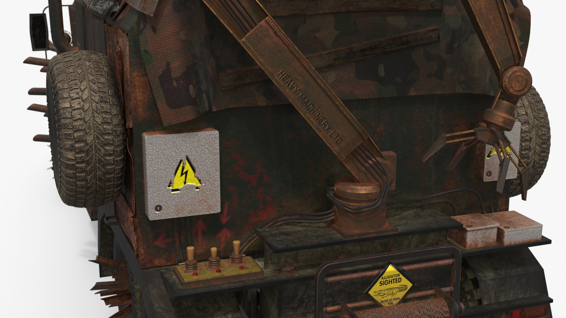 3D Post-Apocalyptic War Truck With Heavy Armor - TurboSquid 2435206