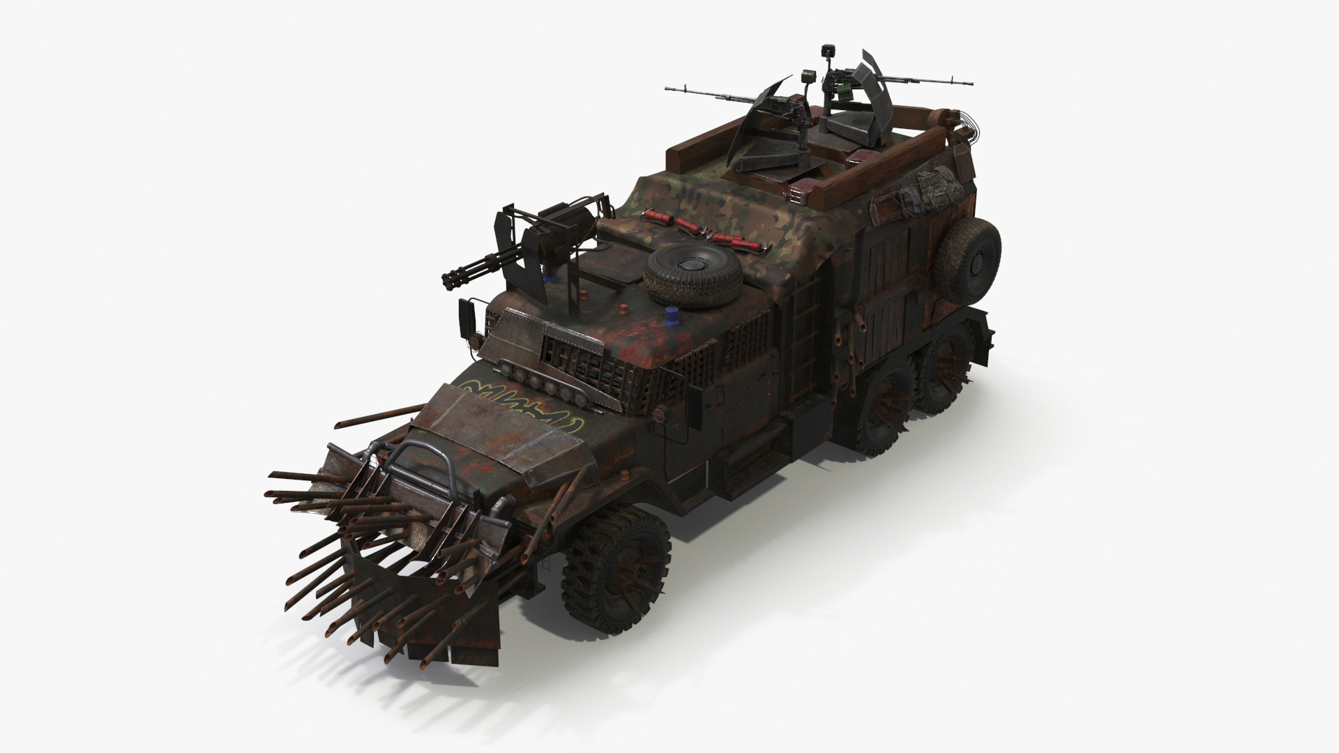 3D Post-Apocalyptic War Truck With Heavy Armor - TurboSquid 2435206