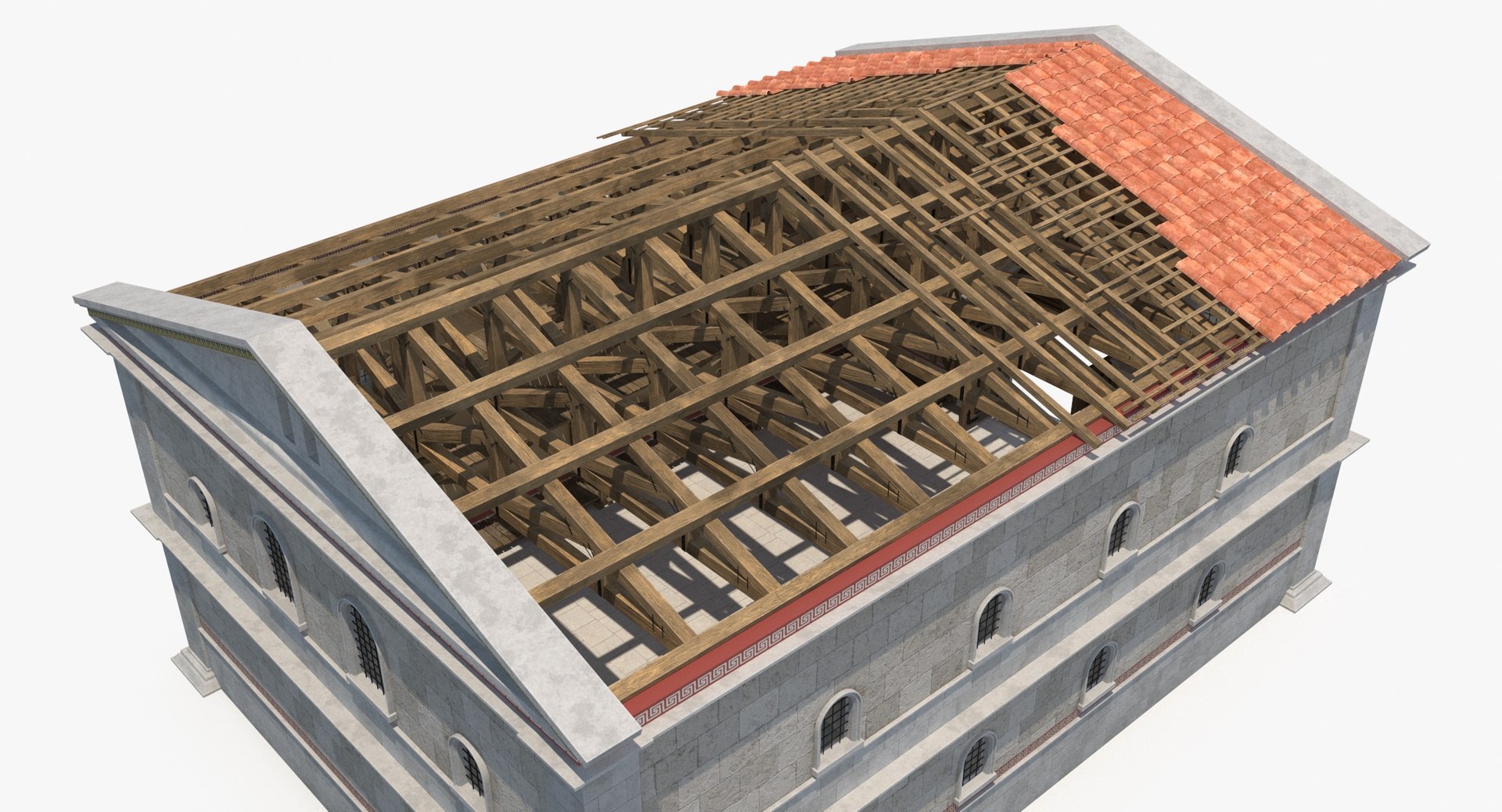 3D Roman Civic Basilica Under Construction model - TurboSquid 2163710