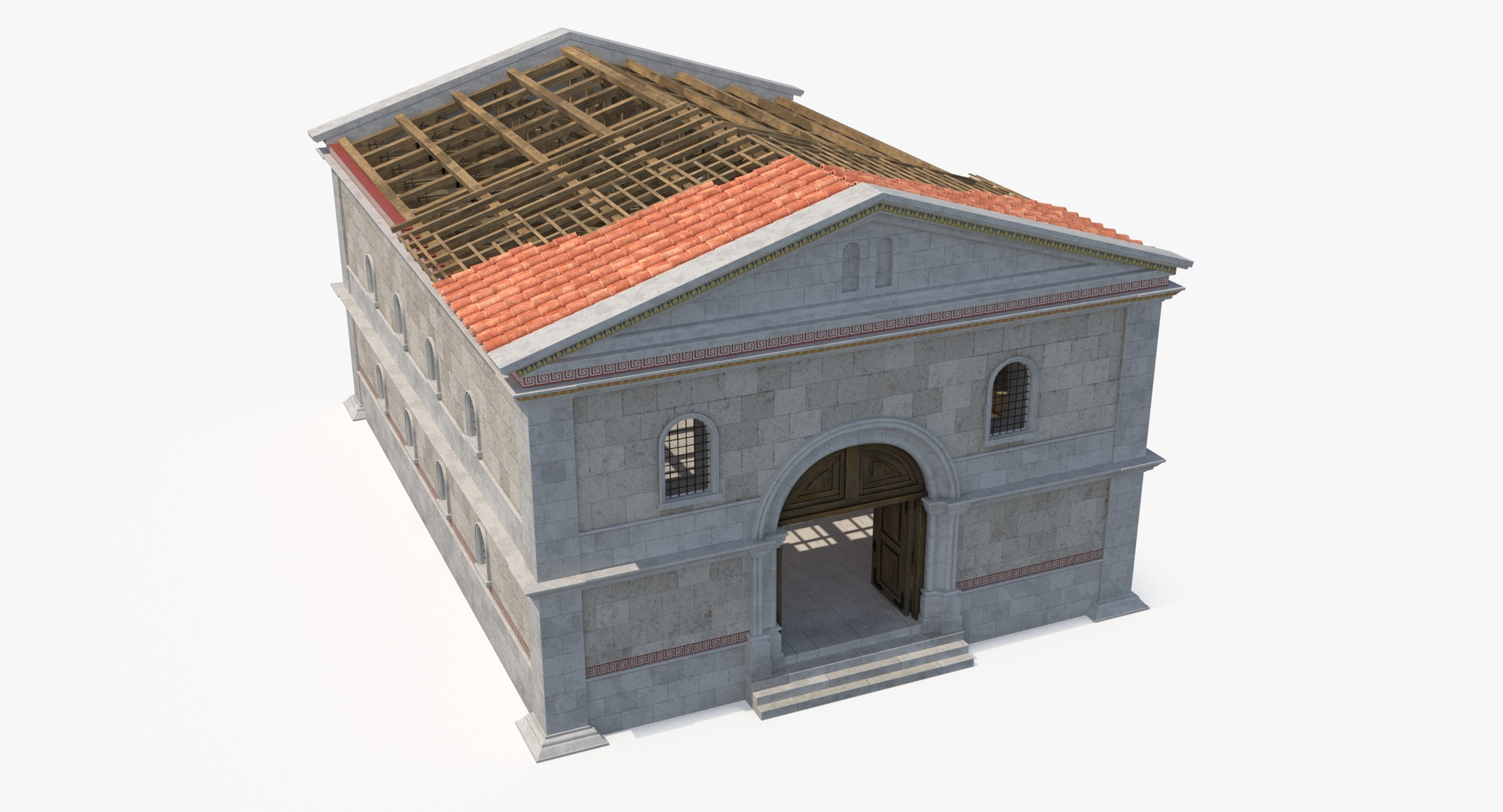 3D Roman Civic Basilica Under Construction model - TurboSquid 2163710