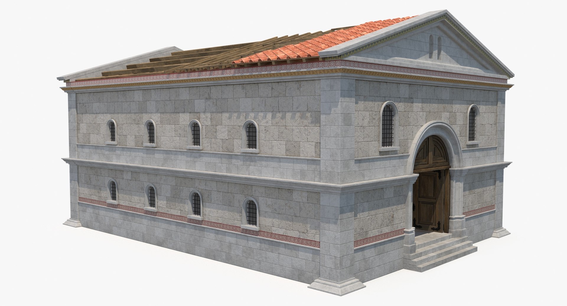 3D Roman Civic Basilica Under Construction model - TurboSquid 2163710