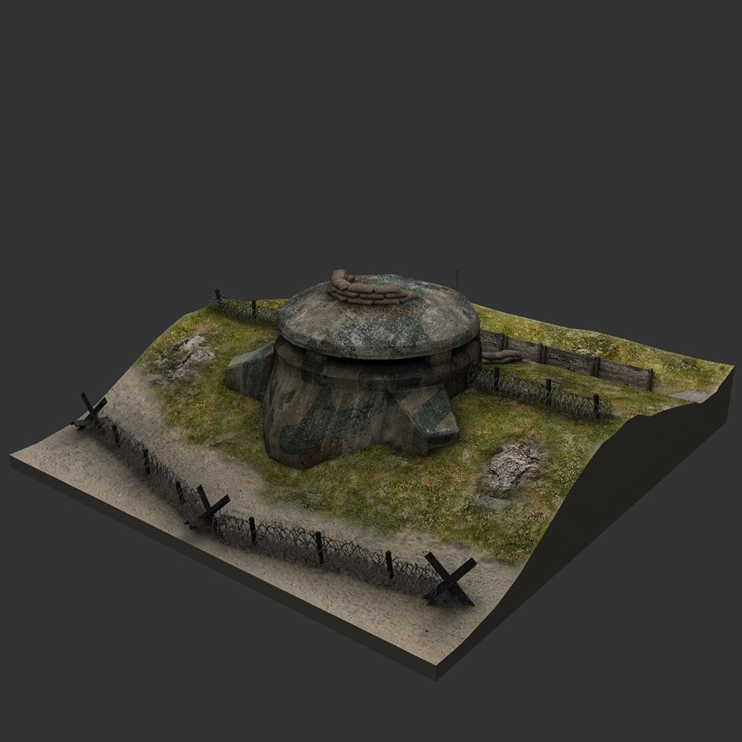 Bunker Scene 3d Model