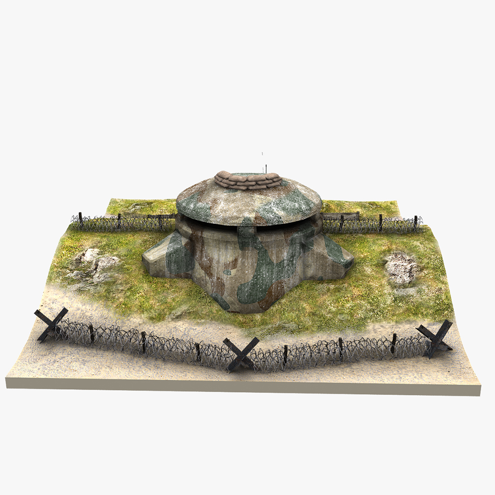 bunker scene 3d model