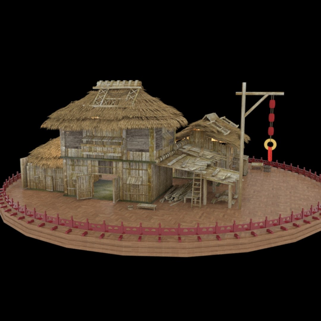 Chinese Ancient Cottage House Model - TurboSquid 2198038