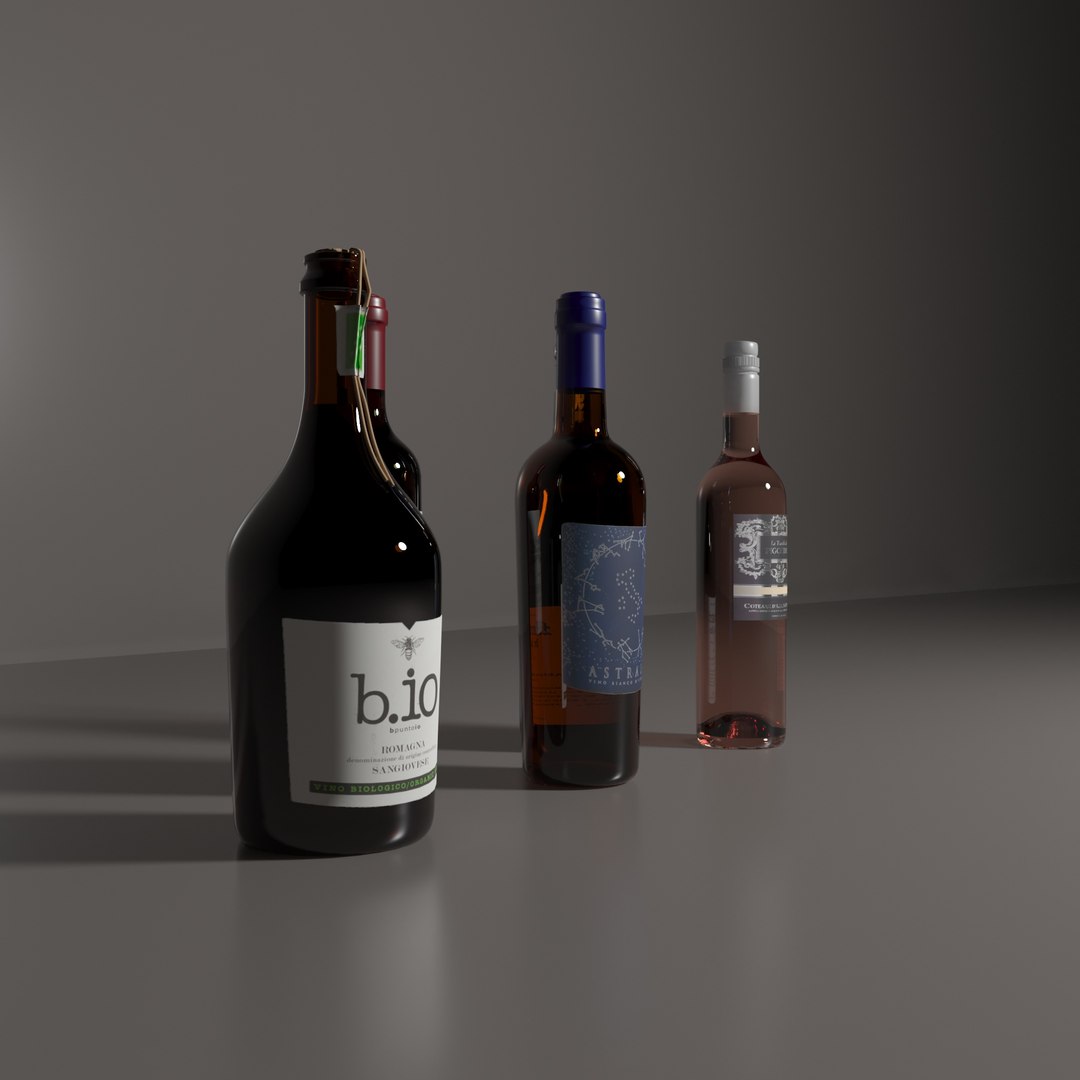 Wine Bottles Model - TurboSquid 1876730