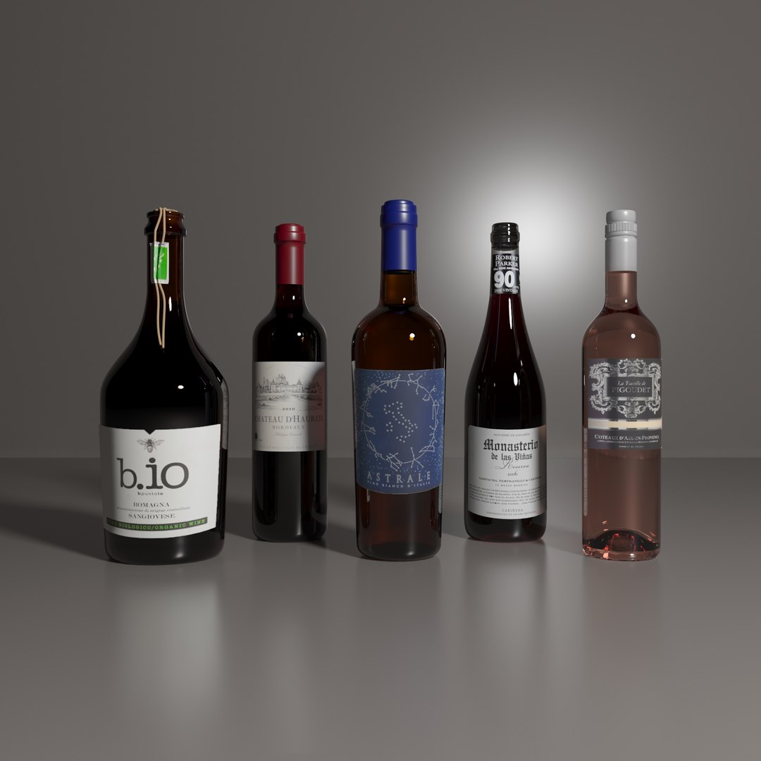 Wine Bottles Model - TurboSquid 1876730