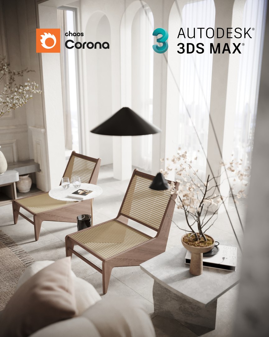 3D Model Corona Render Interior Scene Rustic Apartment 3D Model ...