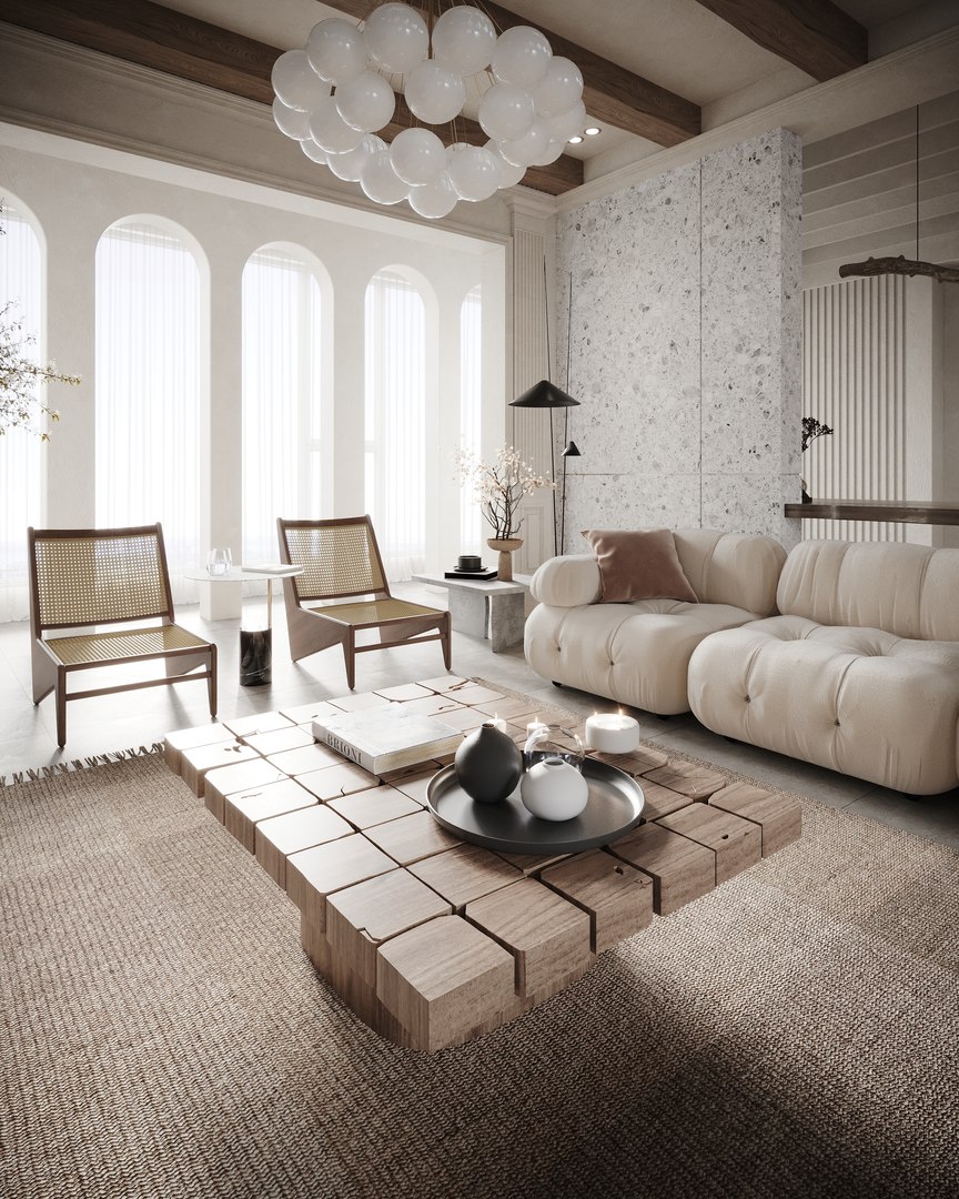 3D Model Corona Render Interior Scene Rustic Apartment 3D Model ...