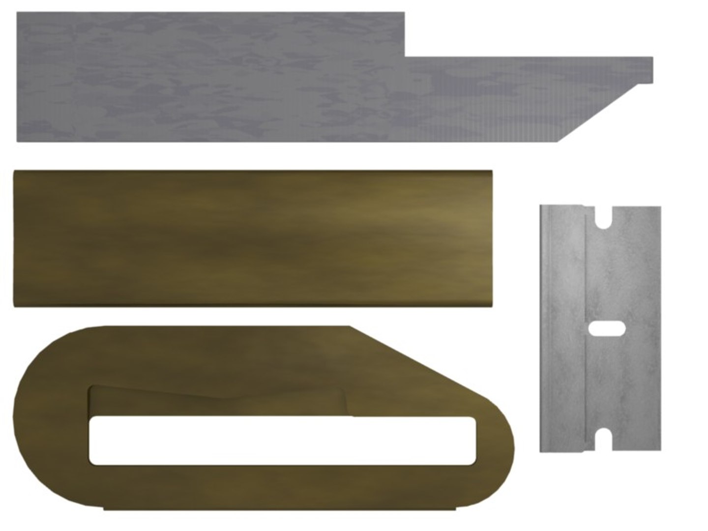 safety razor blade 3d model