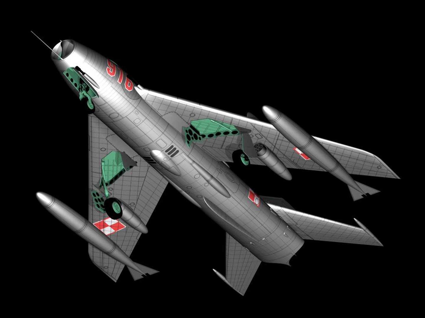 Mig 19 3d X