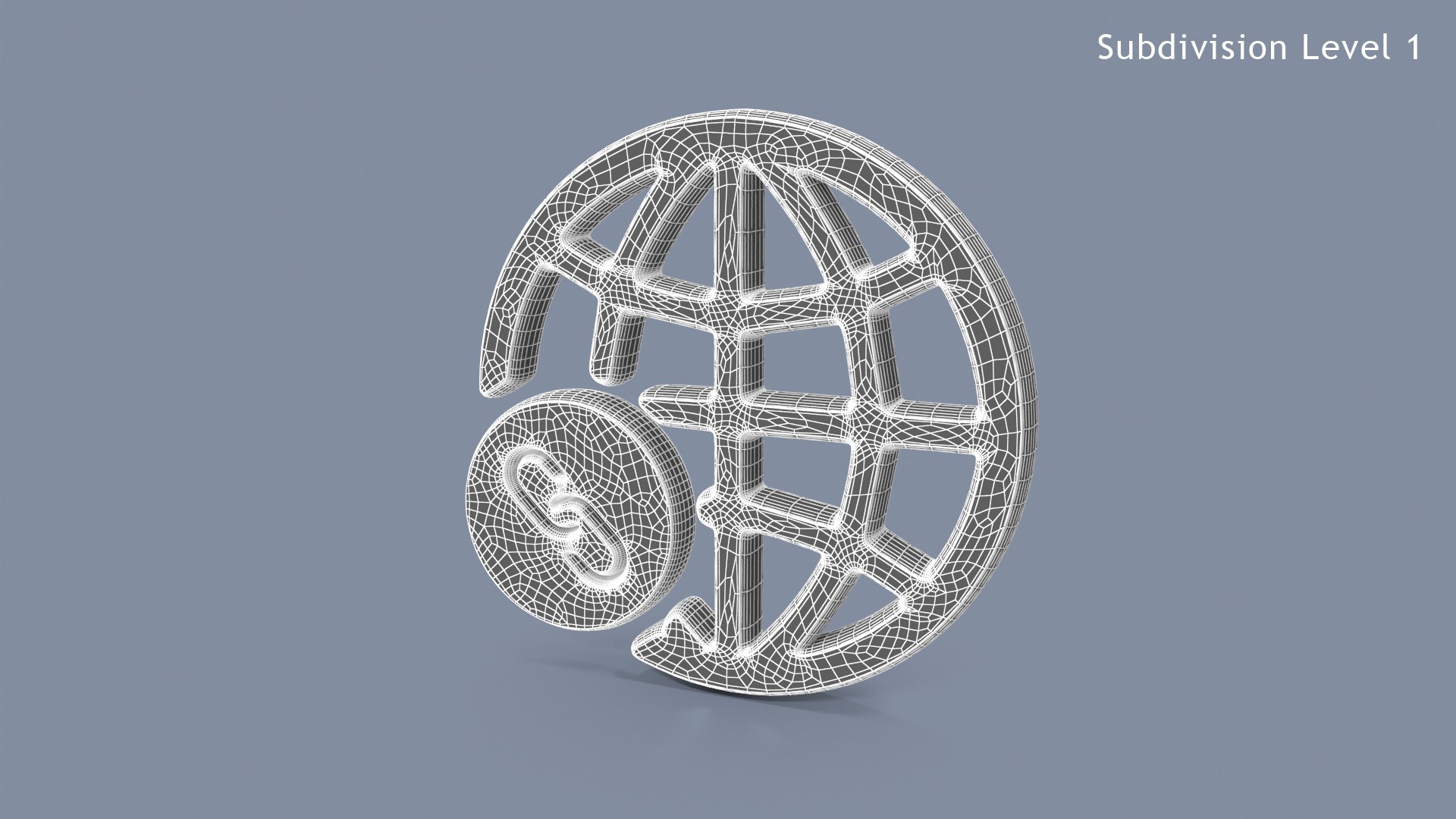 3D Model Global Web Link Symbol Gold - TurboSquid 2065317