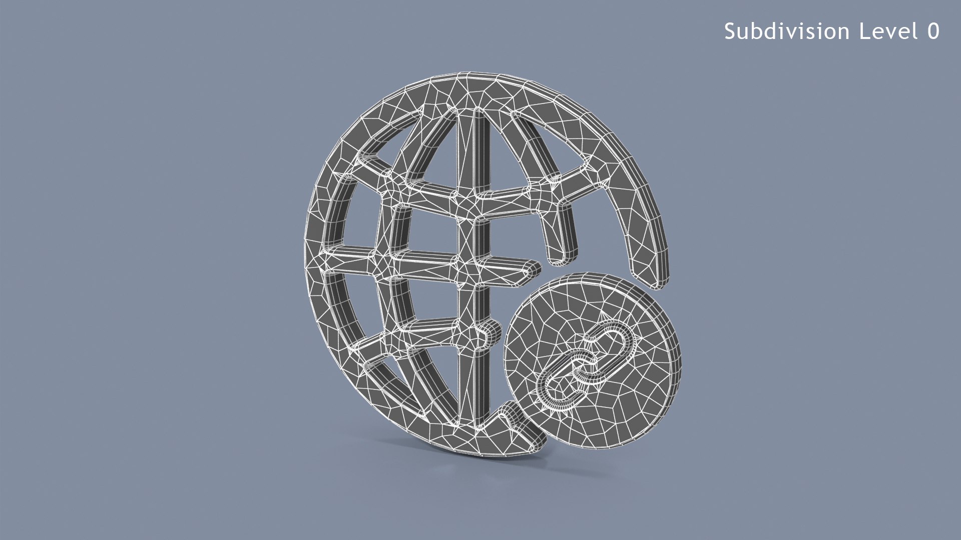 3D Model Global Web Link Symbol Gold - TurboSquid 2065317