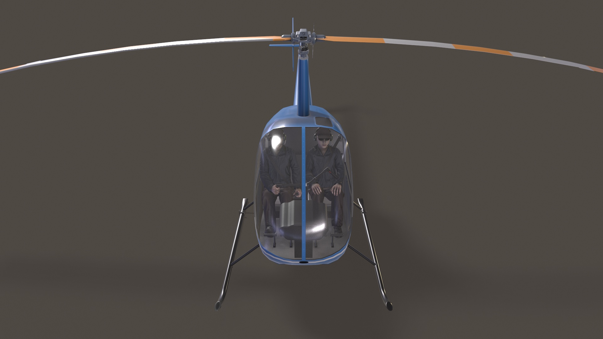 3D Robinson R22 Blue Complex Animation - TurboSquid 1852461