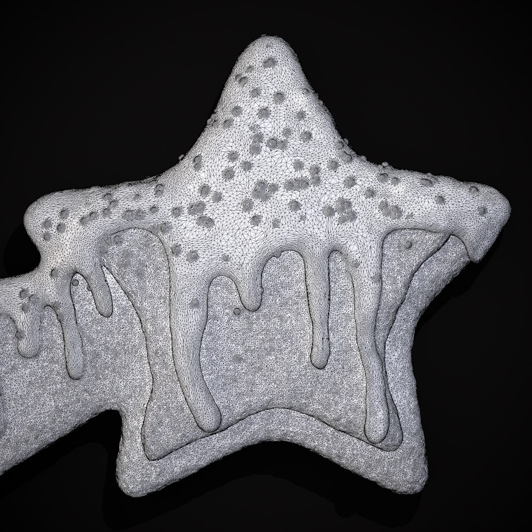 Shooting Star Icing Jelly Cookie 3D Print 3D - TurboSquid 2022096