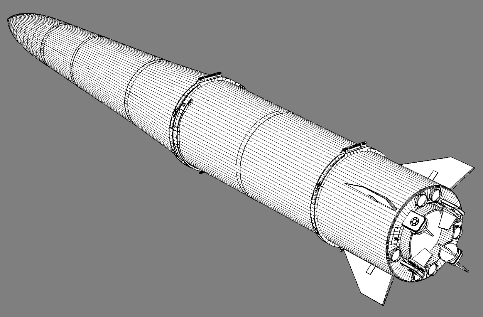 Missile 9m723k 3d Model