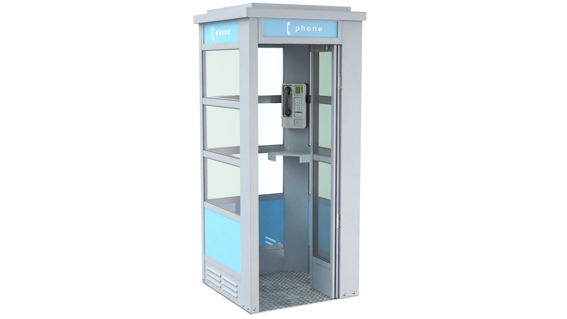 Public Phone Booth 3D model - TurboSquid 1746544