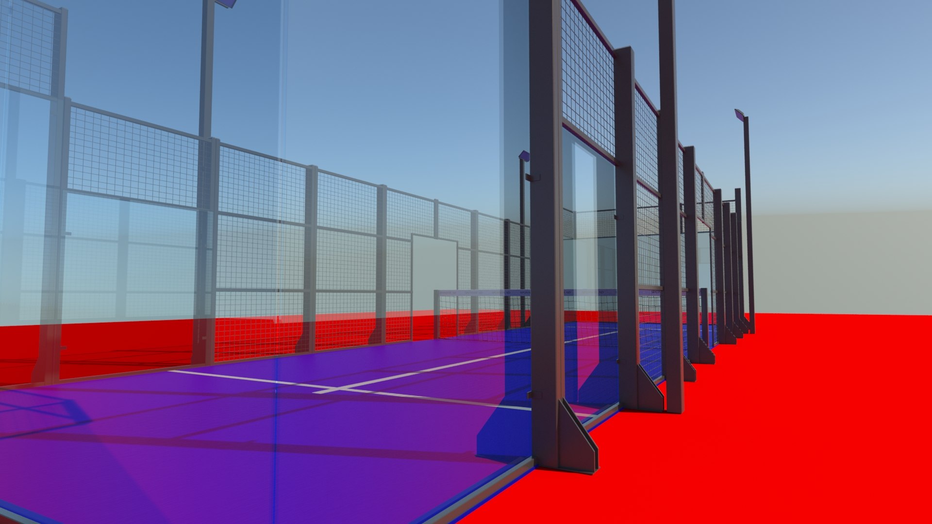 Panoramic Padel Court Single 3D Model - TurboSquid 1866323