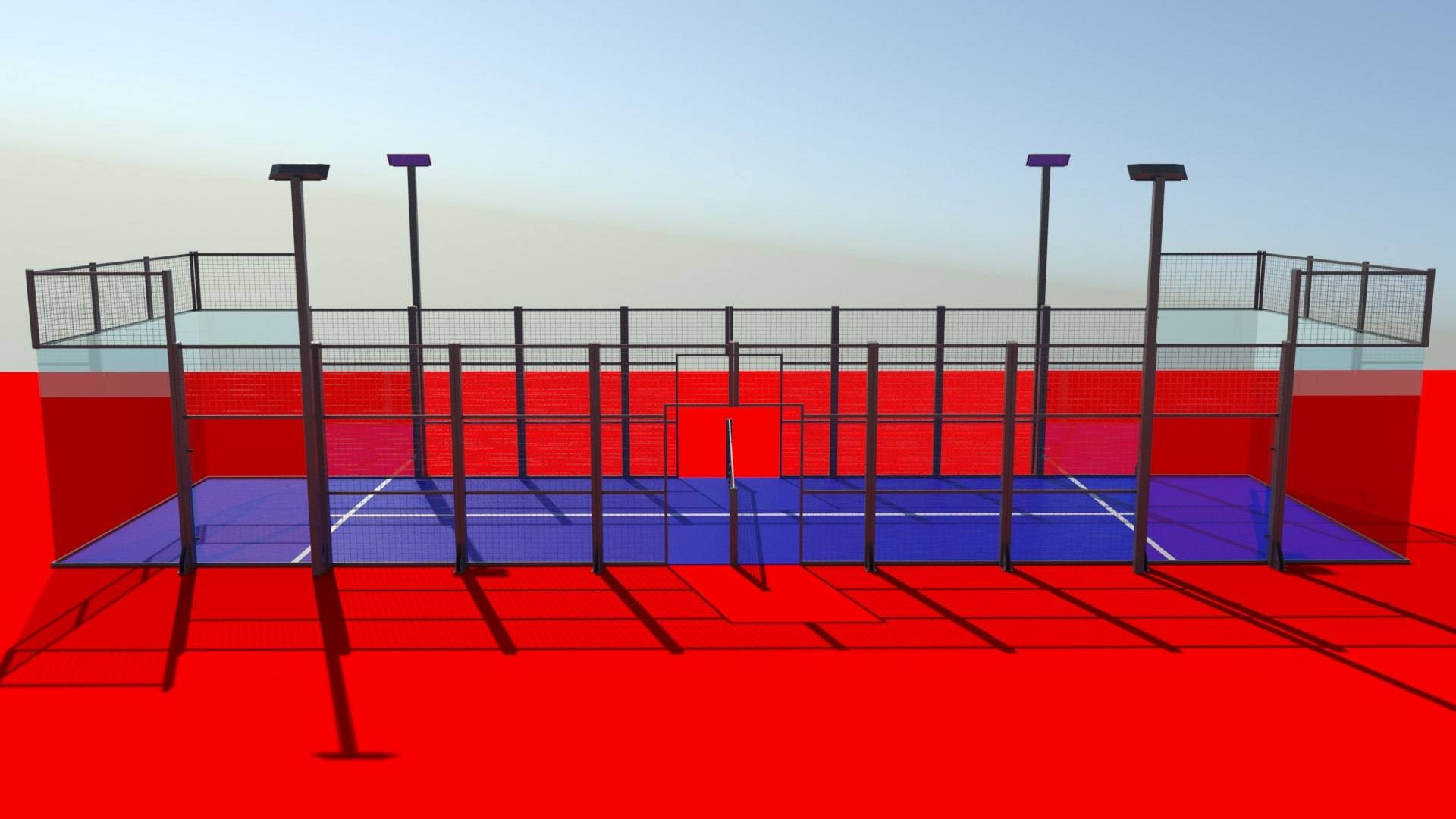Panoramic Padel Court Single 3D Model - TurboSquid 1866323