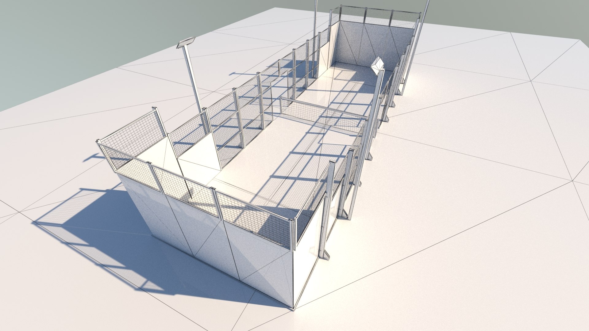 Panoramic Padel Court Single 3D Model - TurboSquid 1866323