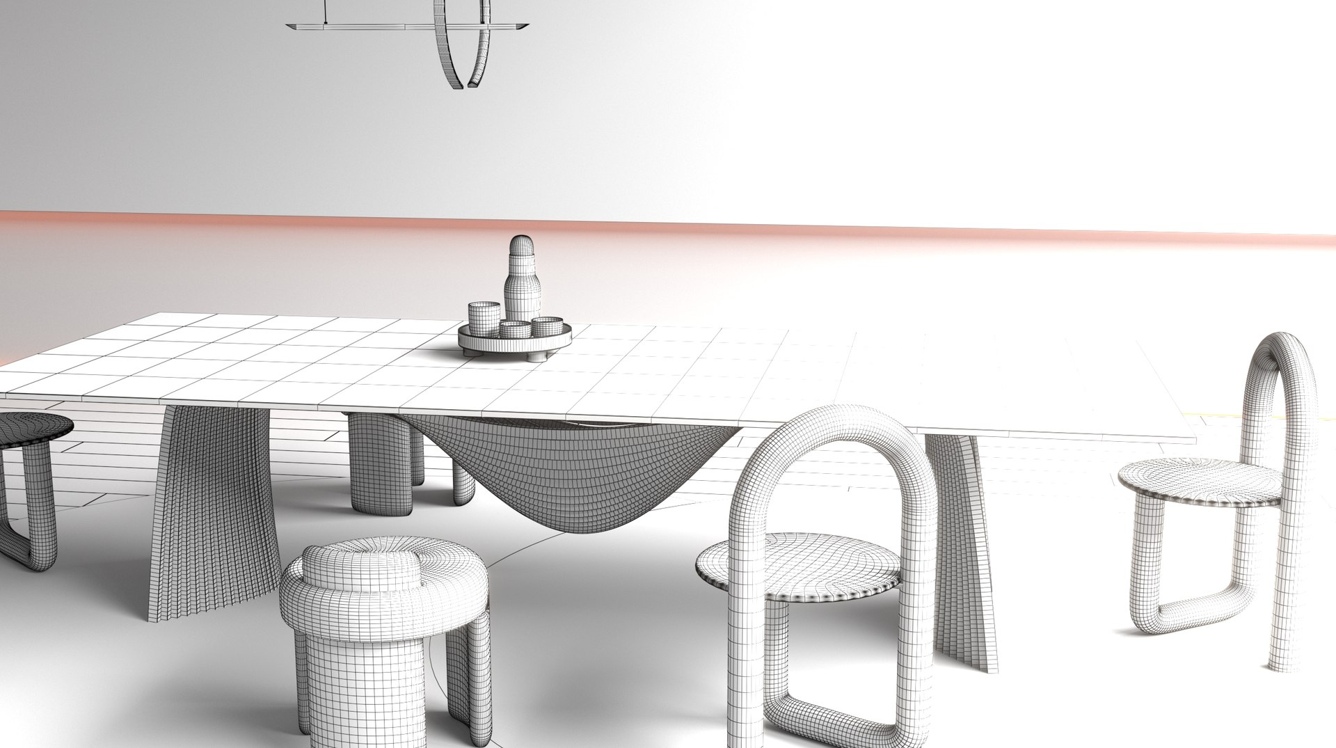 Modern Dining Table And Chair Style Design Model - TurboSquid 2177552