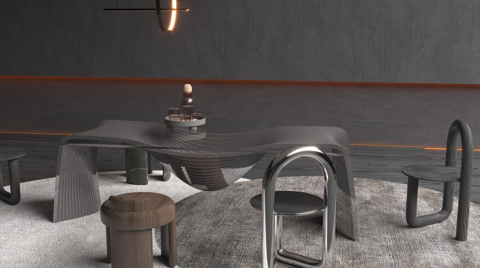 Modern Dining Table And Chair Style Design Model - TurboSquid 2177552