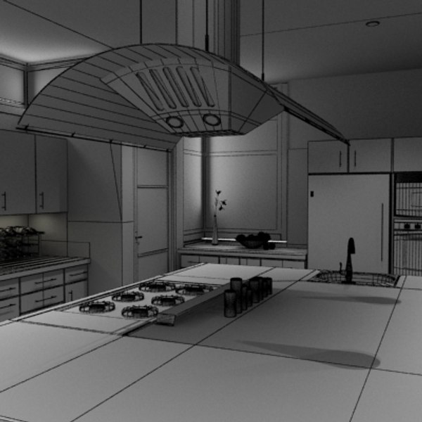 3ds max complete kitchen appliances