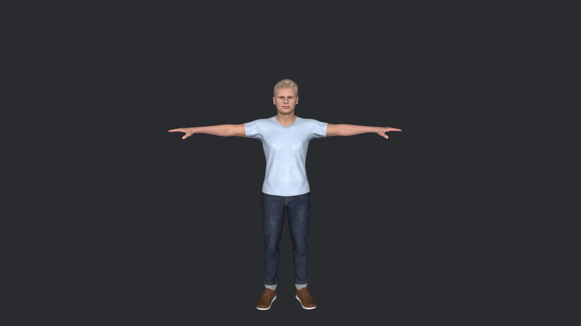Erling Haaland Hyper Realistic Full Body Fully Rigged Character 3D ...
