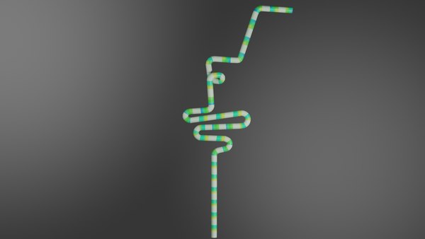 Crazy Straw Letter F 3D model - TurboSquid 1801267