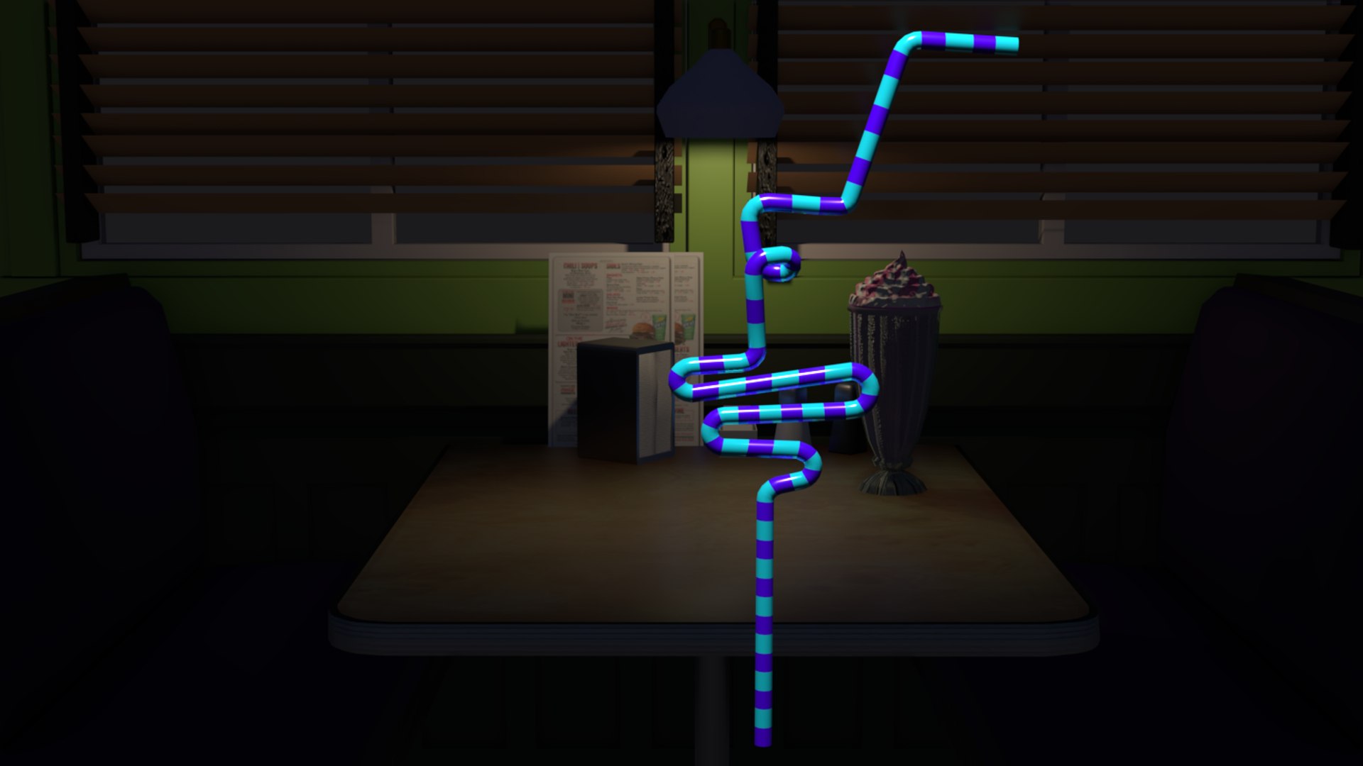 Crazy Straw Letter F 3D model - TurboSquid 1801267