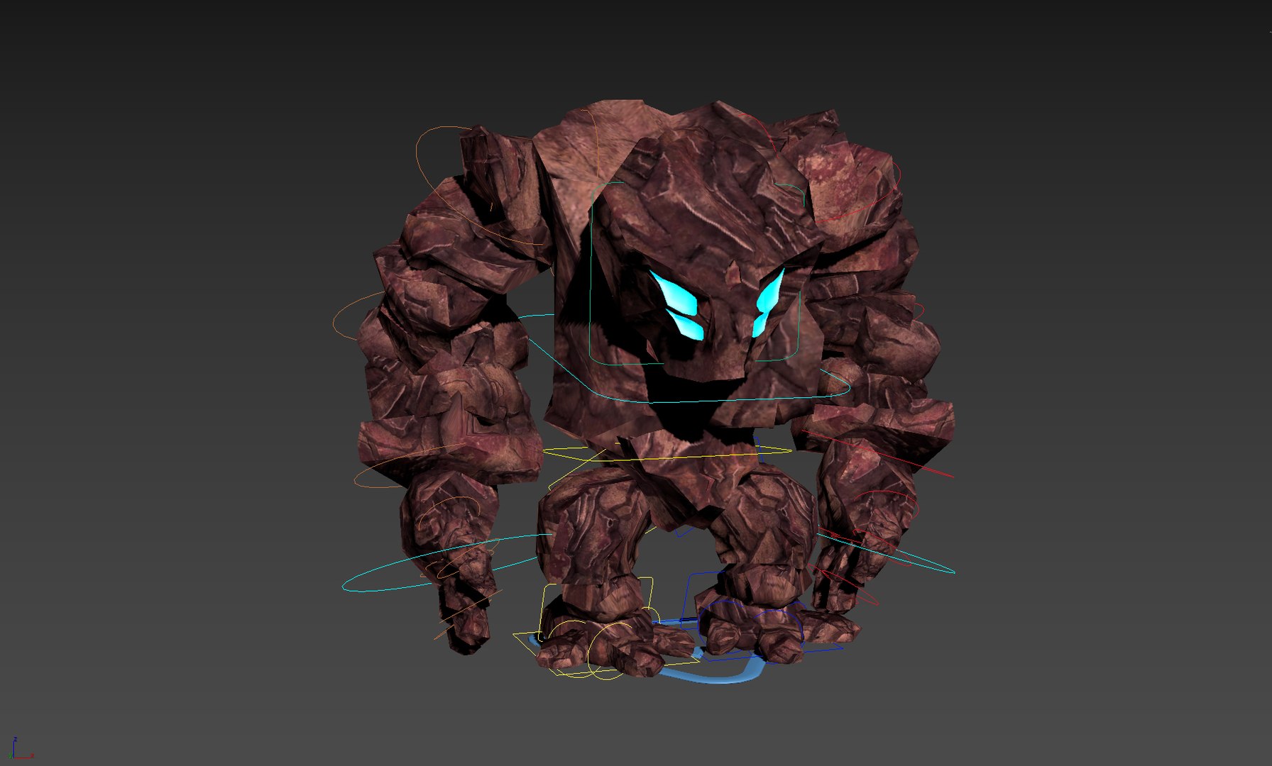 3D rocky character rigged model - TurboSquid 1589413