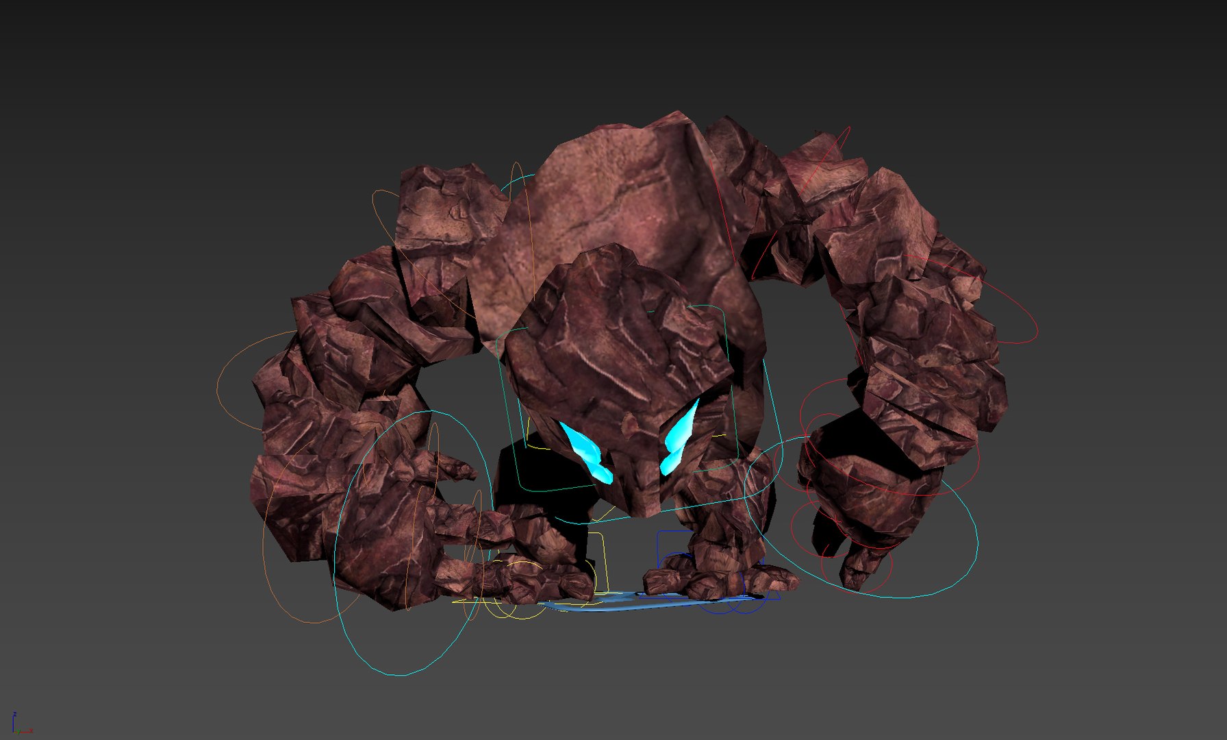 3D rocky character rigged model - TurboSquid 1589413