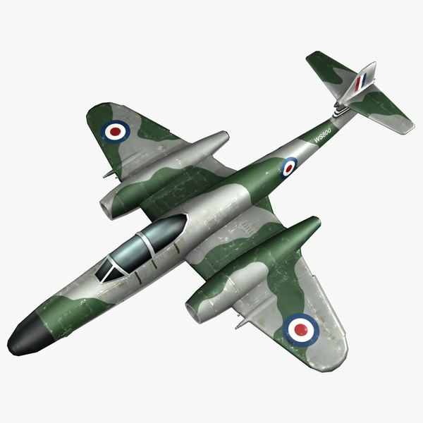 Gloster meteor fighters jet aircraft model - TurboSquid 1183602