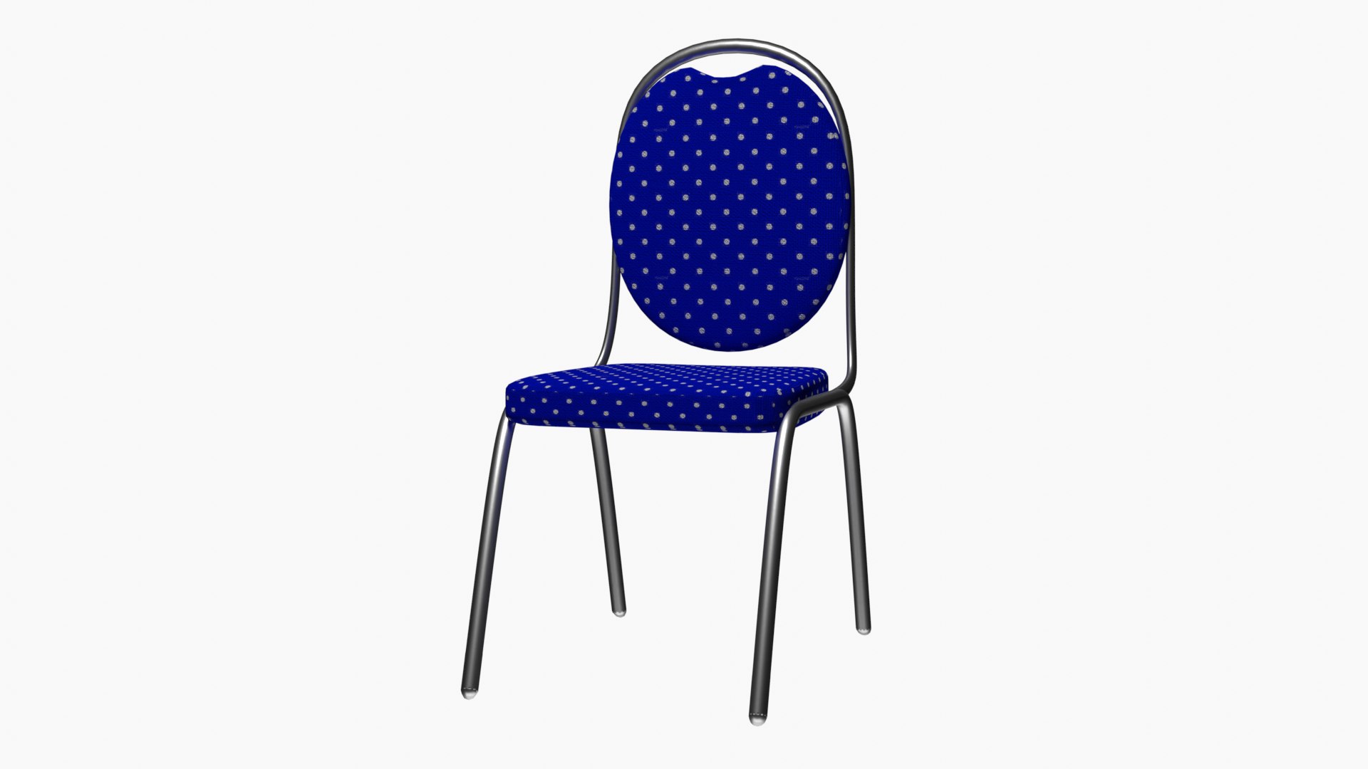 Blue Polka Dot Pattern Chair 3D Model - TurboSquid 2200945