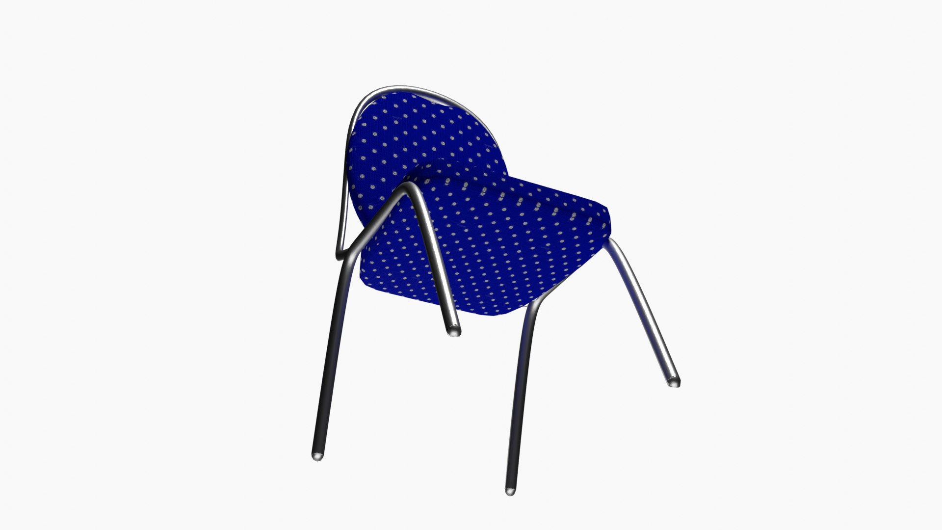 Blue Polka Dot Pattern Chair 3D Model - TurboSquid 2200945