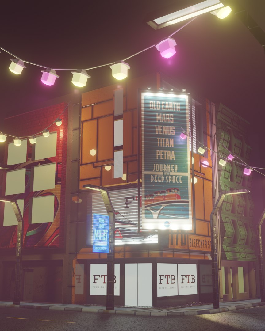 3D Sci-fi Retro City - TurboSquid 1552395