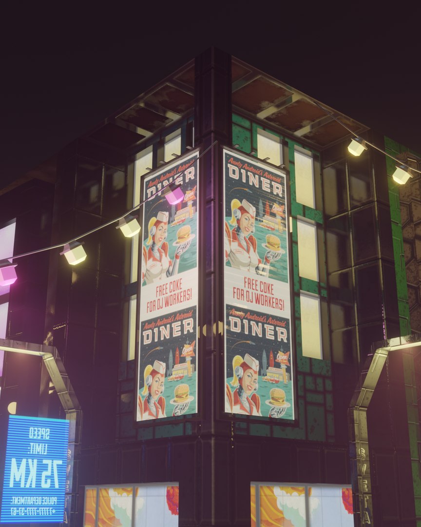 3D Sci-fi Retro City - TurboSquid 1552395