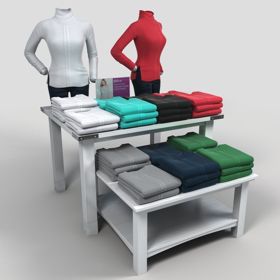 3d Model Display Tables Women Sweaters
