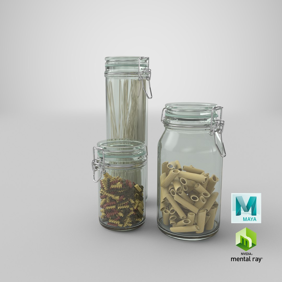 3D model kitchen pasta jars - TurboSquid 1420127