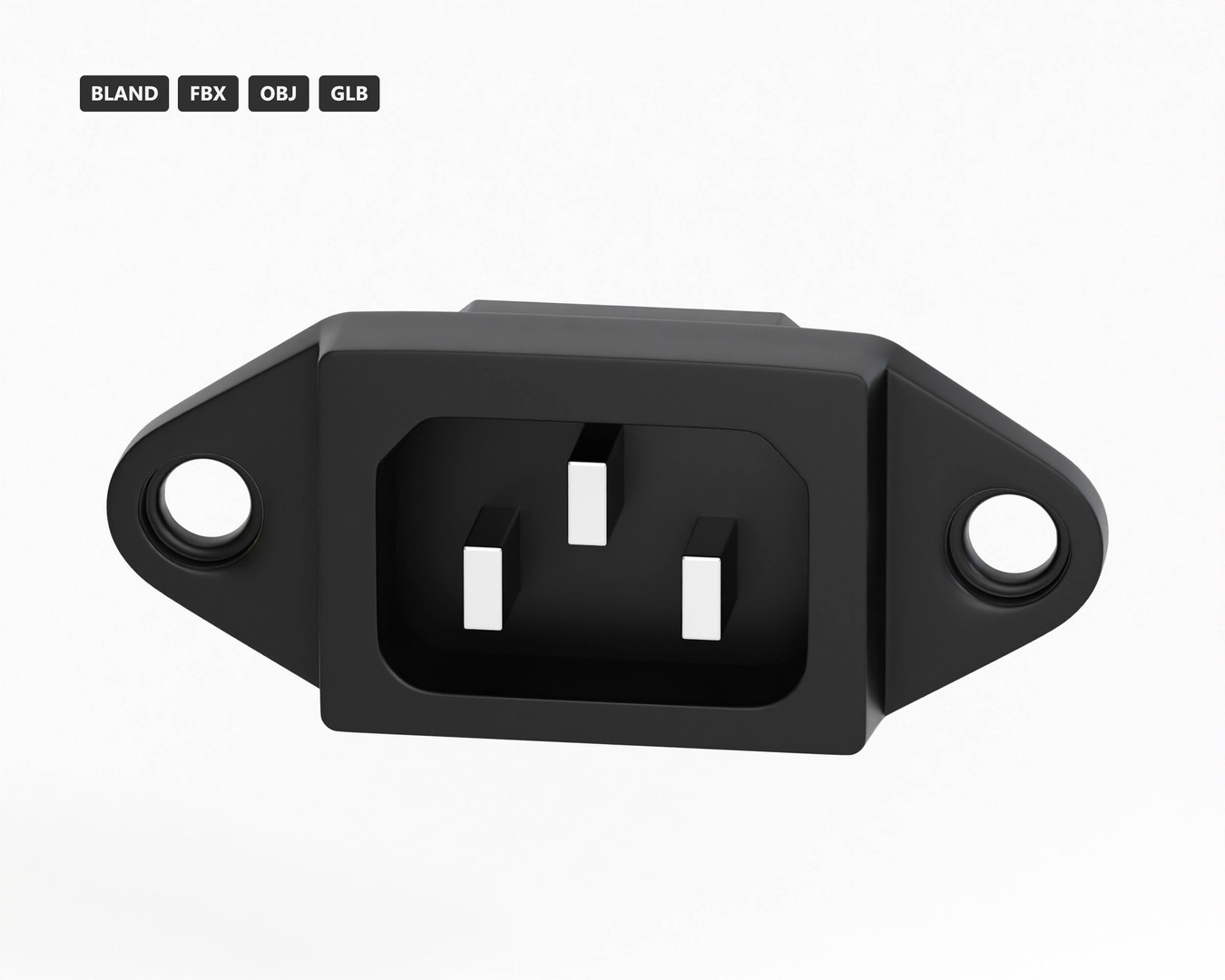 Power entry connector 3d model - TurboSquid 2124303