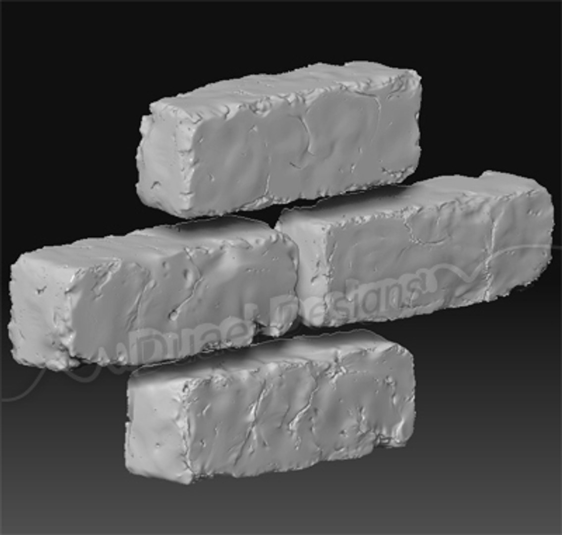 3d model handmade brick