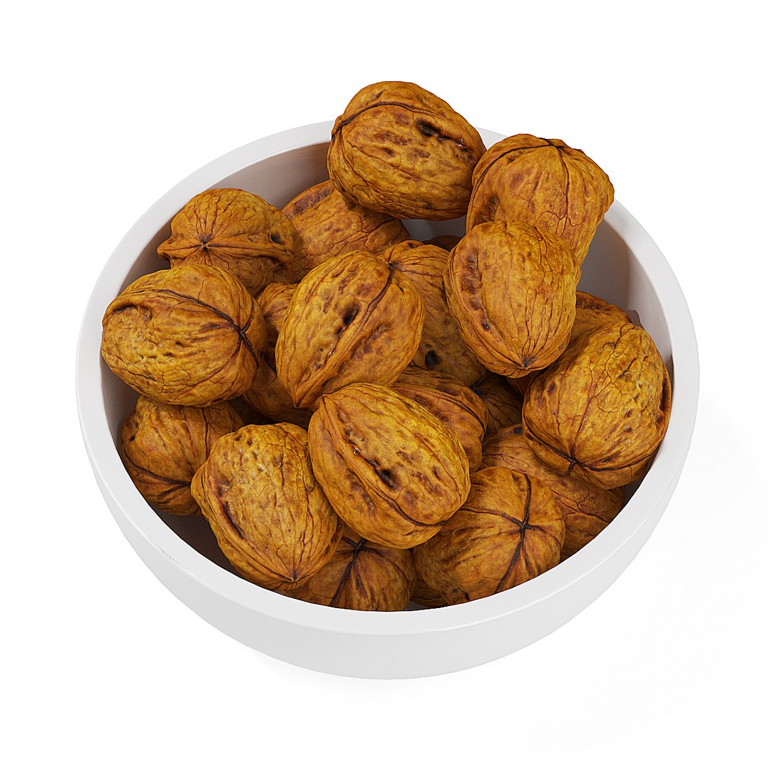 3d Walnuts Bowl Model