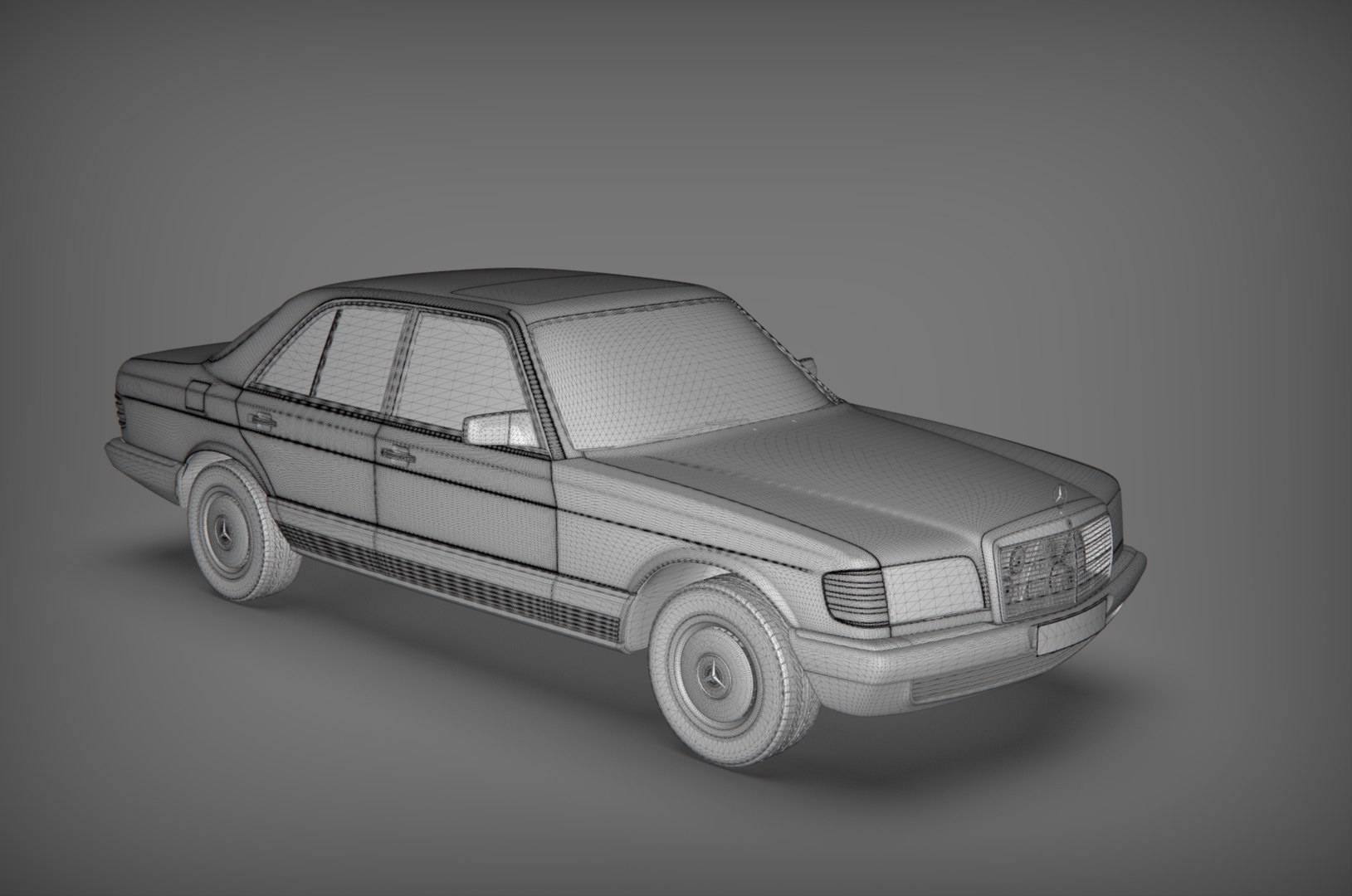 Mercedes W126 3D Model - TurboSquid 1325215